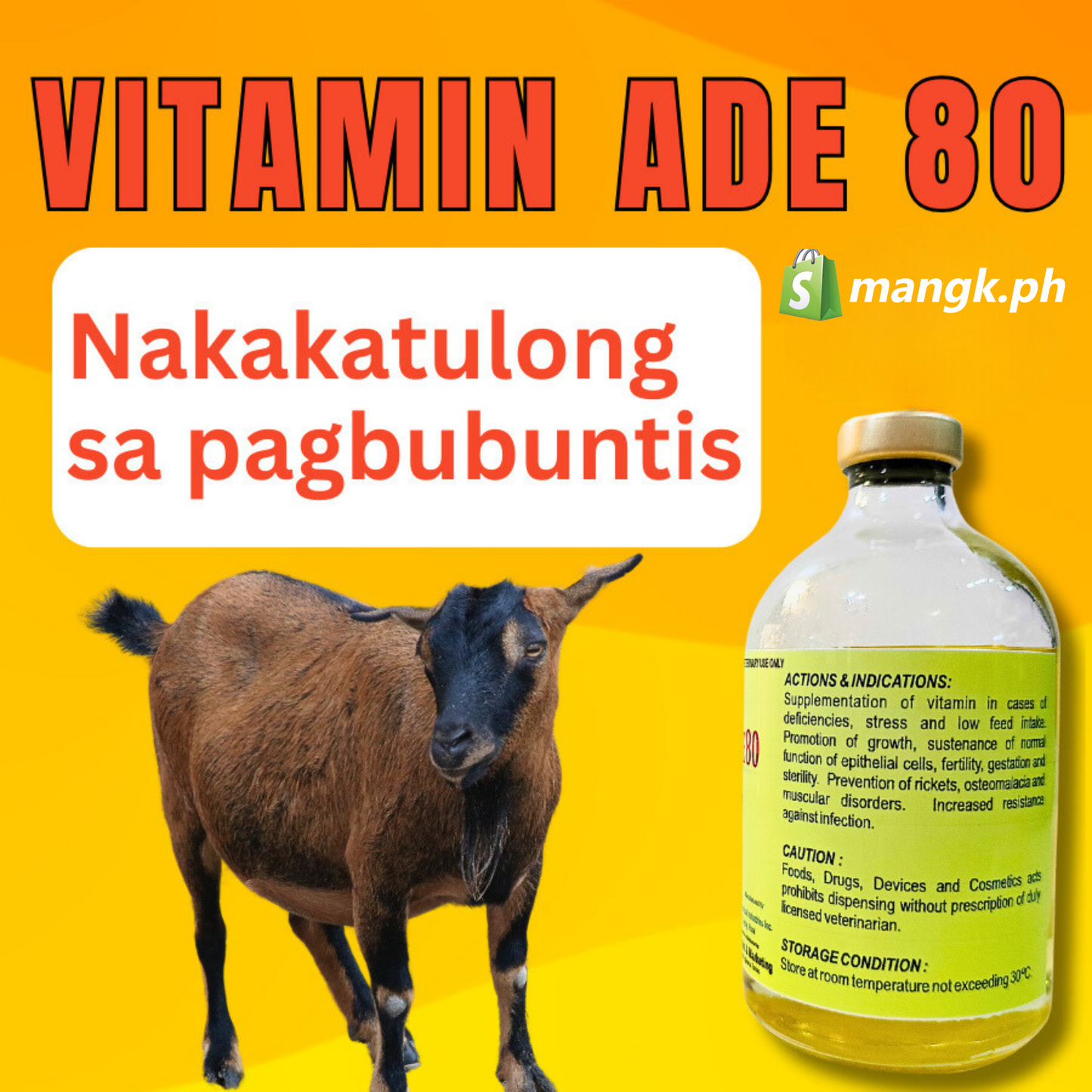 Vitamin ADE 80 100 ml | Performance Enhancer | Injectable for Animals ...