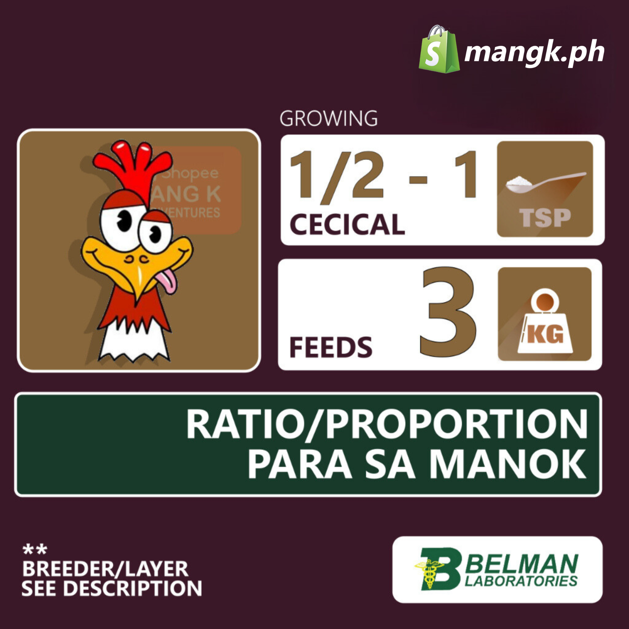 1 KG CECICAL POWDER Feed MIX Vitamins|Minerals for Chicken|Gamefowl GO ...